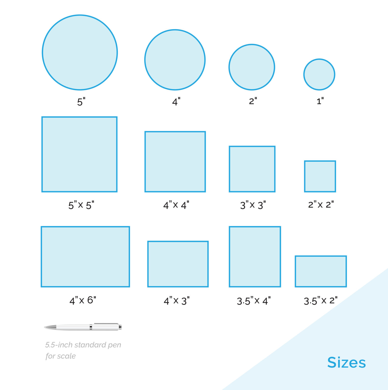 Guide to Standard Sticker Sizes | PrintPlace